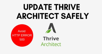 PROBLEM SOLVED: Thrive Architect Template Not Saving - Tasvir Web Solutions
